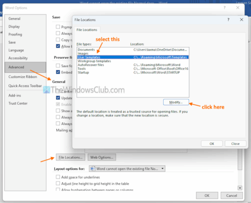 Word cannot open the existing file Normal.dotm error [Fix]