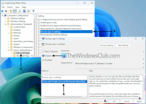 Force users to sign in to Microsoft Edge browser