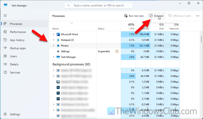 Microsoft.Photos.exe high Memory usage in Windows 11