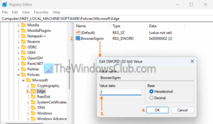 Force users to sign in to Microsoft Edge browser