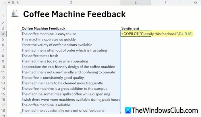 How to use COPILOT function in Excel?