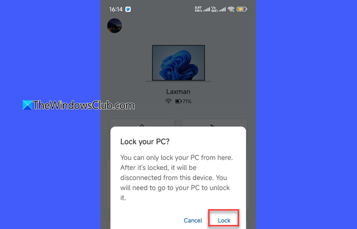 How to lock Windows 11 PC remotely with Android phone