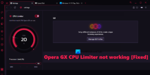 Opera GX CPU Limiter not working [Fixed]