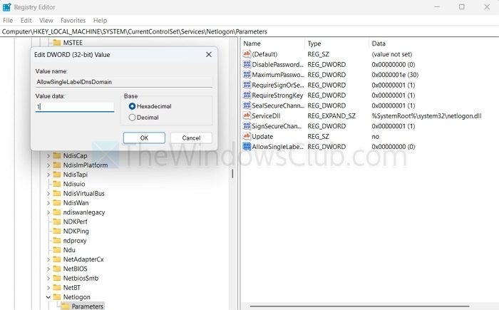 Cannot change domain name in Windows 11