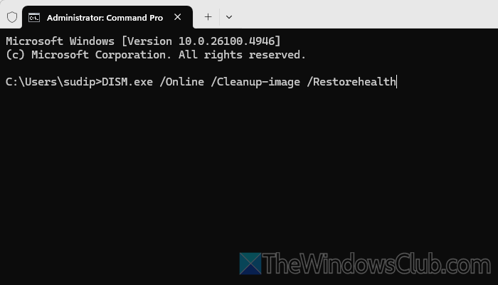 Repair Version of Windows not found in Windows 11
