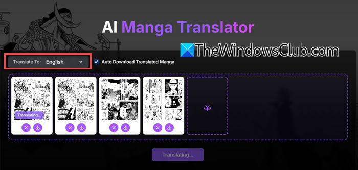 How to translate Manga Comic using AI Manga Translator?