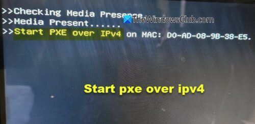 Start PXE over IPv4 error solution on computer