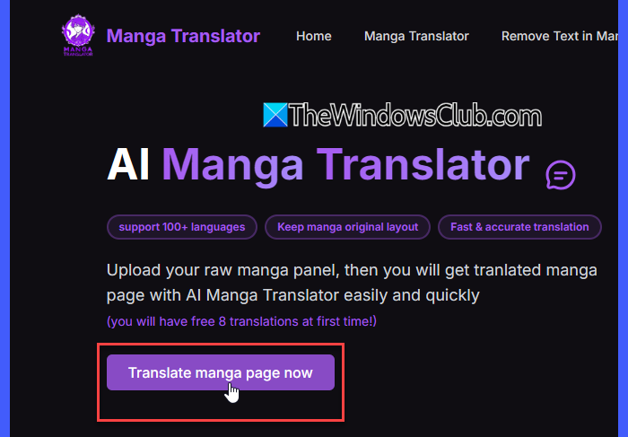 How to translate Manga Comic using AI Manga Translator?