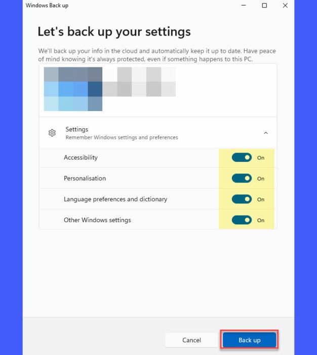 How to use Windows Backup for Organizations