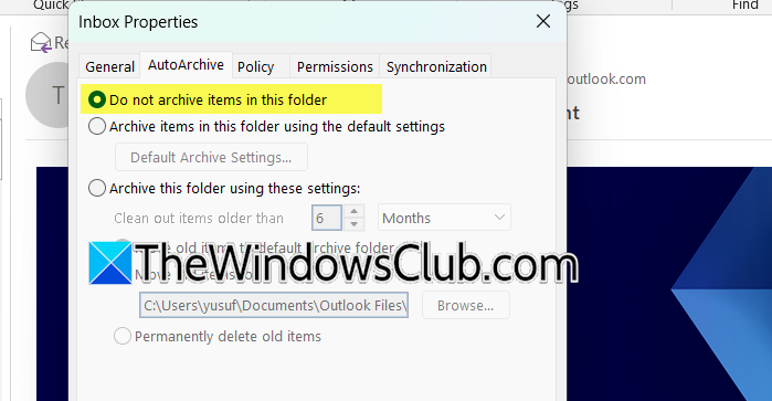 Outlook emails are automatically deleted