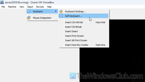 Keyboard not working in VirtualBox virtual machine