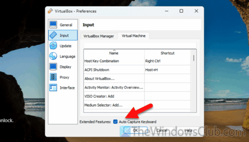 Keyboard not working in VirtualBox virtual machine