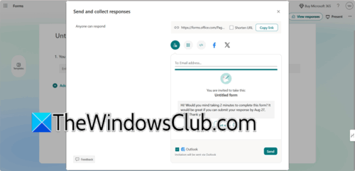 Microsoft Forms: This form is currently not accepting responses