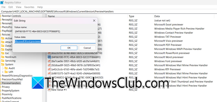Word or Excel file preview not working in Explorer