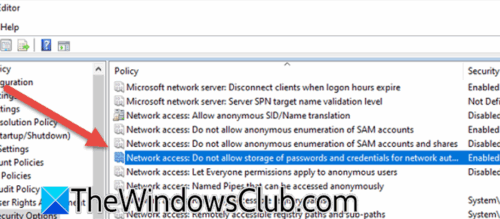 Windows Credential Manager not showing password