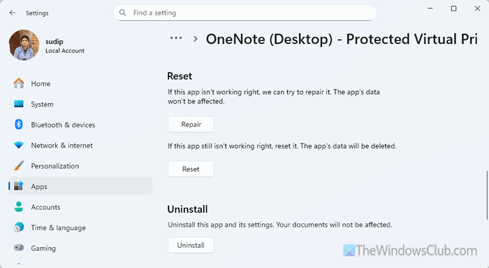 OneNote error: Unable to create backup