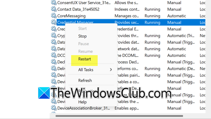 Windows Credential Manager not showing password