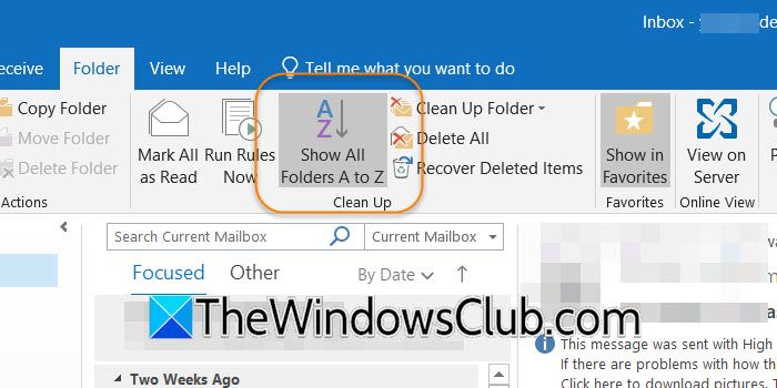 How to sort folders alphabetically in Outlook