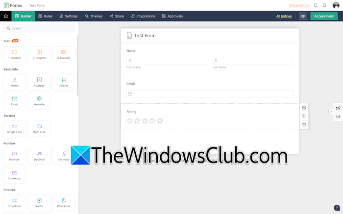 Build and Embed Forms and collect Responses using Zoho Forms