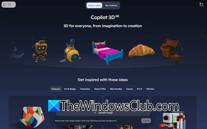 How to use Copilot for 3D image Generation?