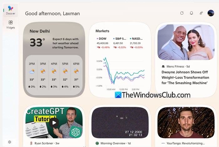 Enable Copilot Discover for Widgets Board in Windows 11