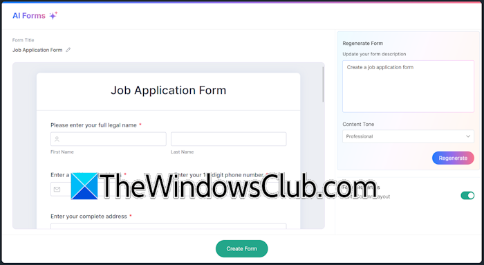 Build and Embed Forms and collect Responses using Zoho Forms