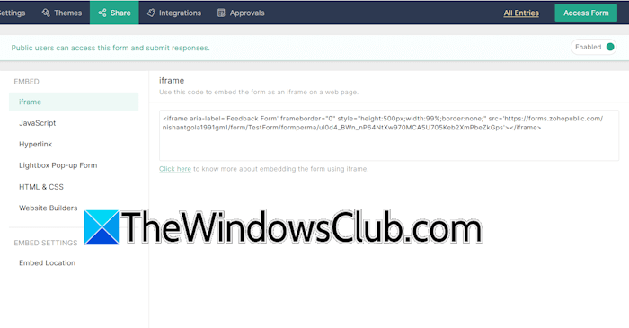 Build And Embed Forms And Collect Responses Using Zoho Forms
