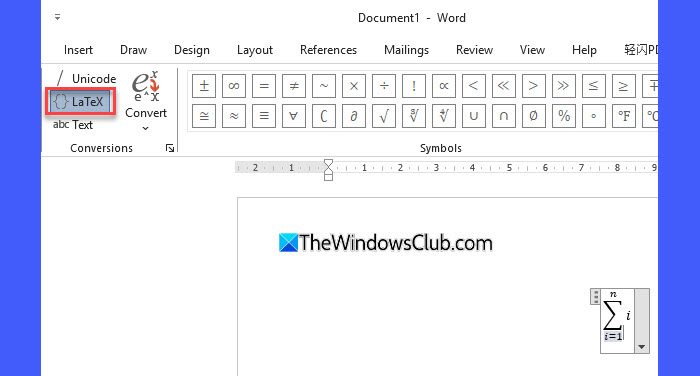 Word Equation not converting to professional format