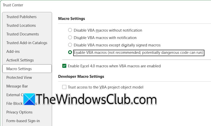 Microsoft has blocked macros from running because the source of file is untrusted