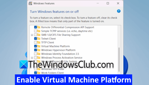 How to enable Virtual Machine Platform in Windows 11