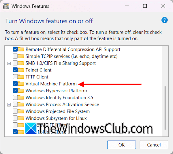 How to enable Virtual Machine Platform in Windows 11