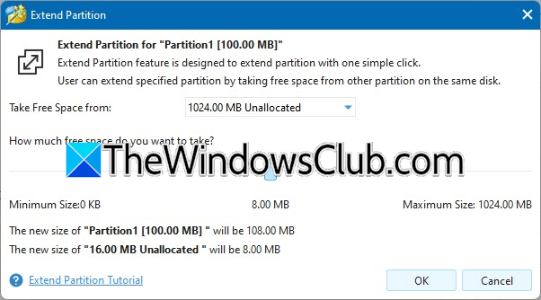 How to increase System Reserved Partition in Windows 11