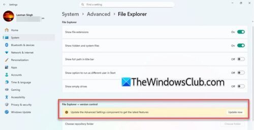 Add Repository Folders for Explorer Version Control in Windows 11