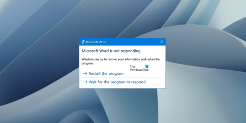 Fix Microsoft Word is not responding error