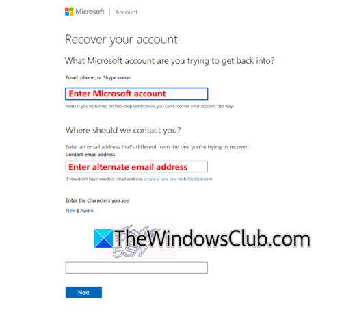 How to recover Microsoft account without email and phone number