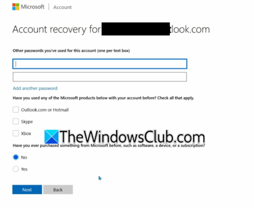 How to recover Microsoft account without email and phone number