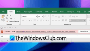Microsoft has blocked macros from running because the source of file is untrusted