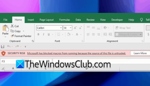 Microsoft has blocked macros from running because the source of file is ...