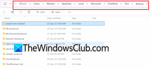 OneNote notebook not showing up in app