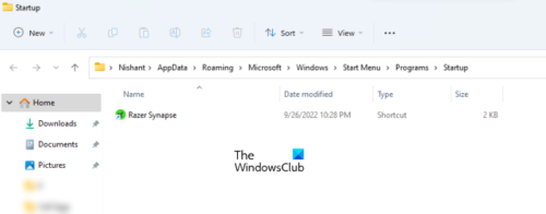 Razer Synapse not opening on startup in Windows 11