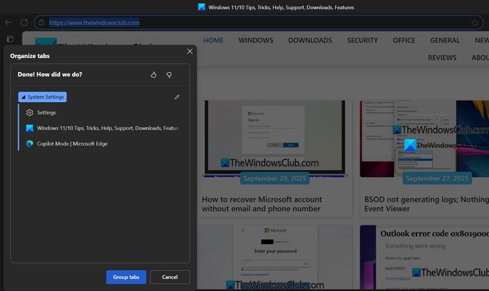 How to use AI features in Edge browser