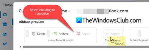 How to customize Outlook ribbon