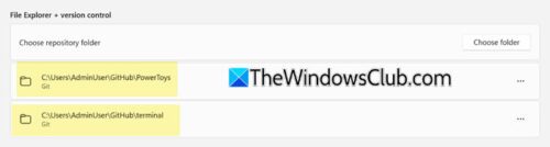Add Repository Folders for Explorer Version Control in Windows 11