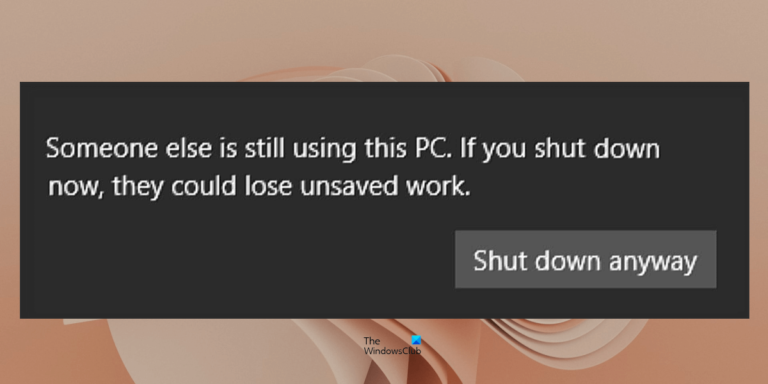 Someone else is still using this PC; What does it mean?