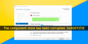 The component store has been corrupted, 0x80073712