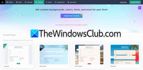 Build and Embed Forms and collect Responses using Zoho Forms