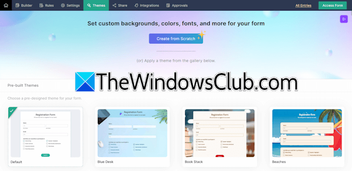 Build and Embed Forms and collect Responses using Zoho Forms