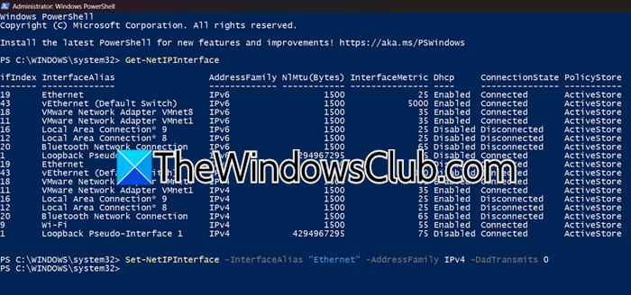 System detected an address conflict for IP address, Event ID 4199