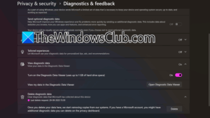 Send optional diagnostic data not turning off in Windows 11