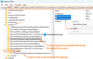 Delete Last accessed timestamp for Location, Camera, Microphone